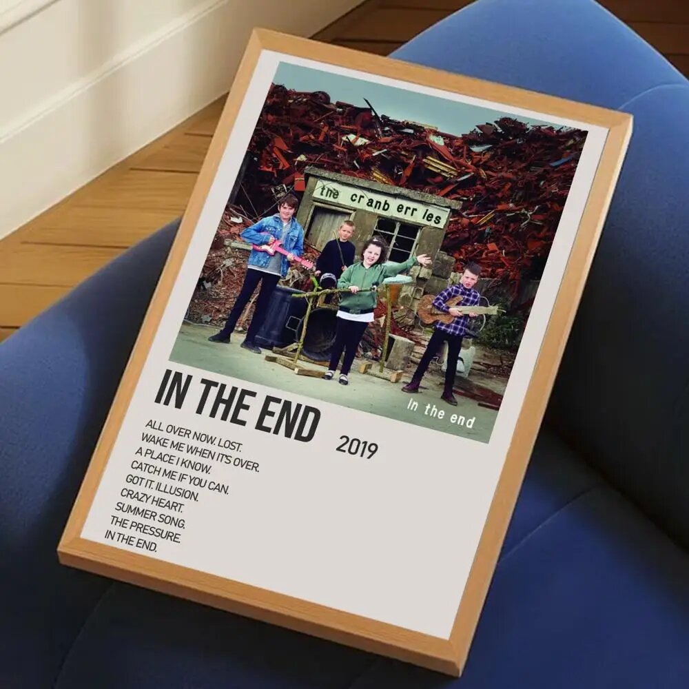 Постер The Cranberries каллиграфия на холсте White11, 30X40cmFrameless