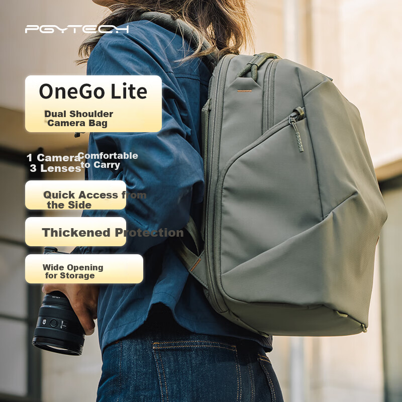Рюкзак PGYTECH Dandelion OneGoLite для фотоаппаратов DSLR и беззеркальных камер, водонепроницаемый, 22 л, стильный