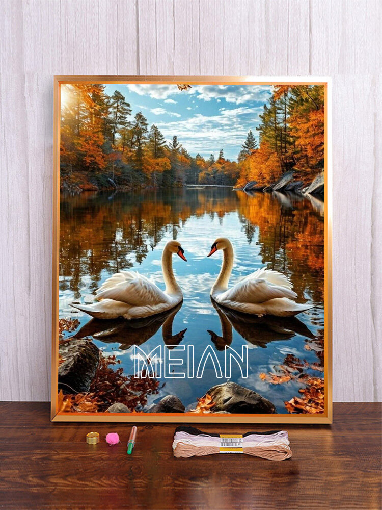 MEIAN Набор для вышивания,30x40CM,11CT,40 цветов
