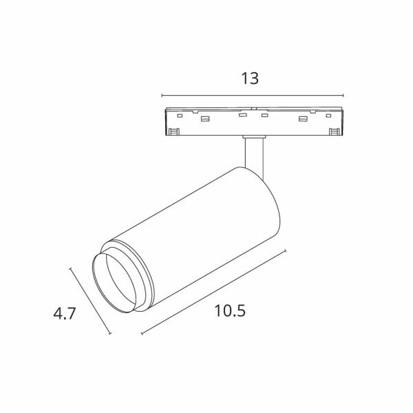 Трековый магнитный светильник Arte Lamp Optima A7295PL-1WH
