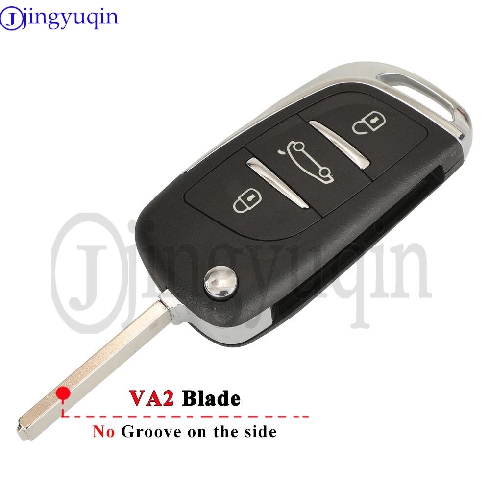 Корпус выкидного ключа-брелока Jingyuqin с 3 кнопками для Citroen C2 C4 C3 C5 C6 DS4 DS3 DS5 C-Elysee Peugeot 307