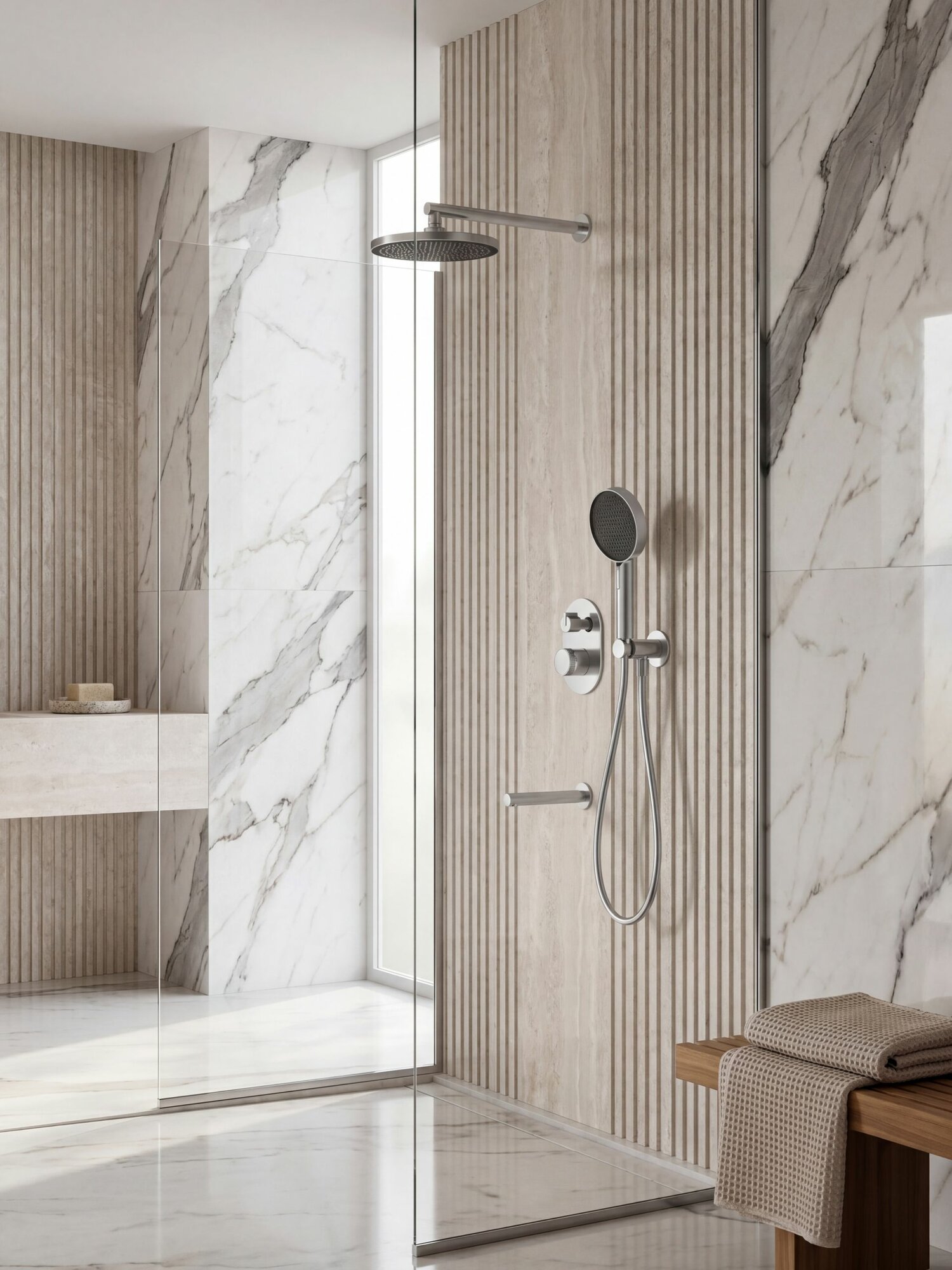 Душевая система с тропическим душем, изливом и лейкой ALTROBAGNO, хром