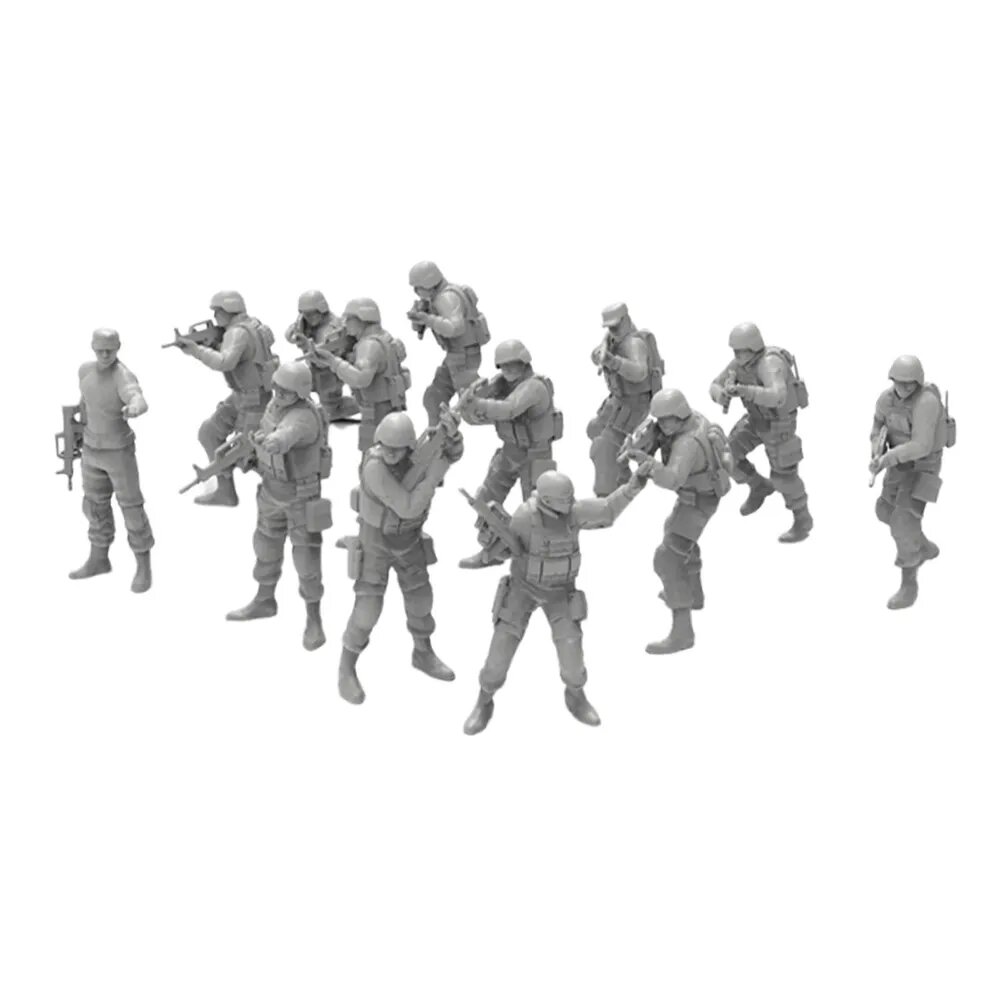 Набор из 13 фигур людей в масштабе 1/72, нераскрашенная модель из смолы для диорамы, миниатюрные коллекционные предметы, реквизит для фотографии