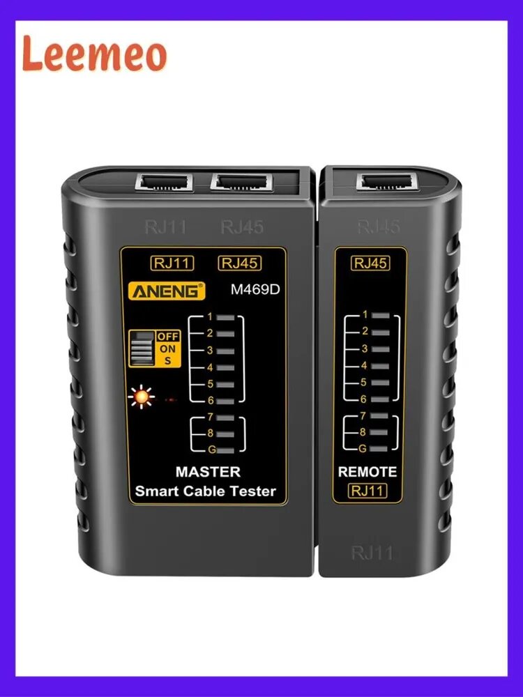 X6ANENG M469D RJ45 Кабельный тестер сетевого кабеля Тестер RJ11 RJ12 CAT5 UTP Сетевой инструмент Ремонт сети A