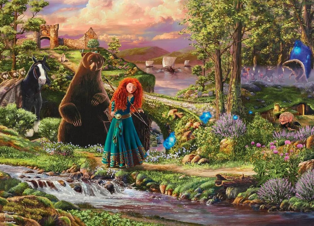 Деревянные пазлы 1000 элементов, подарочная упаковка,50x75cm, Disney, подарочный набор для взрослых, продвинутый уровень сборки 5-10.