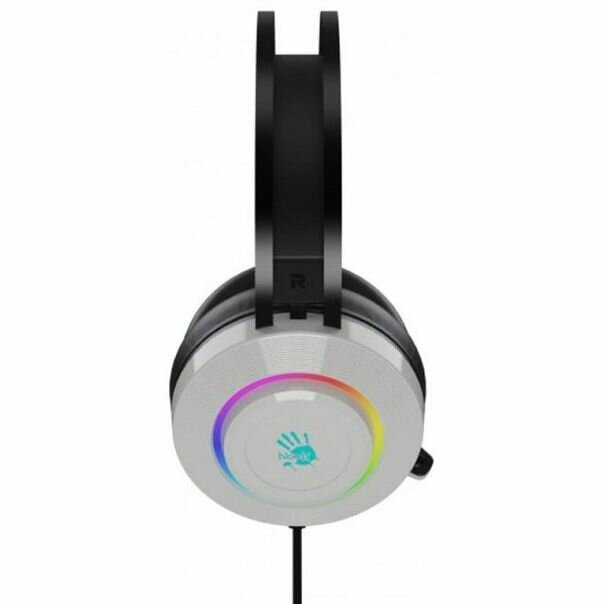 Гарнитура A4Tech G521 (WHITE) Гарнитура Bloody G521 белый, проводная, подсветка