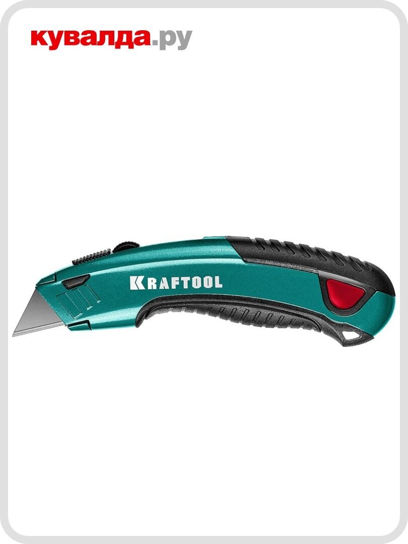 Нож строительный KRAFTOOL GRAND-24 универсальный с автостопом, 2 трап. лезвия а24