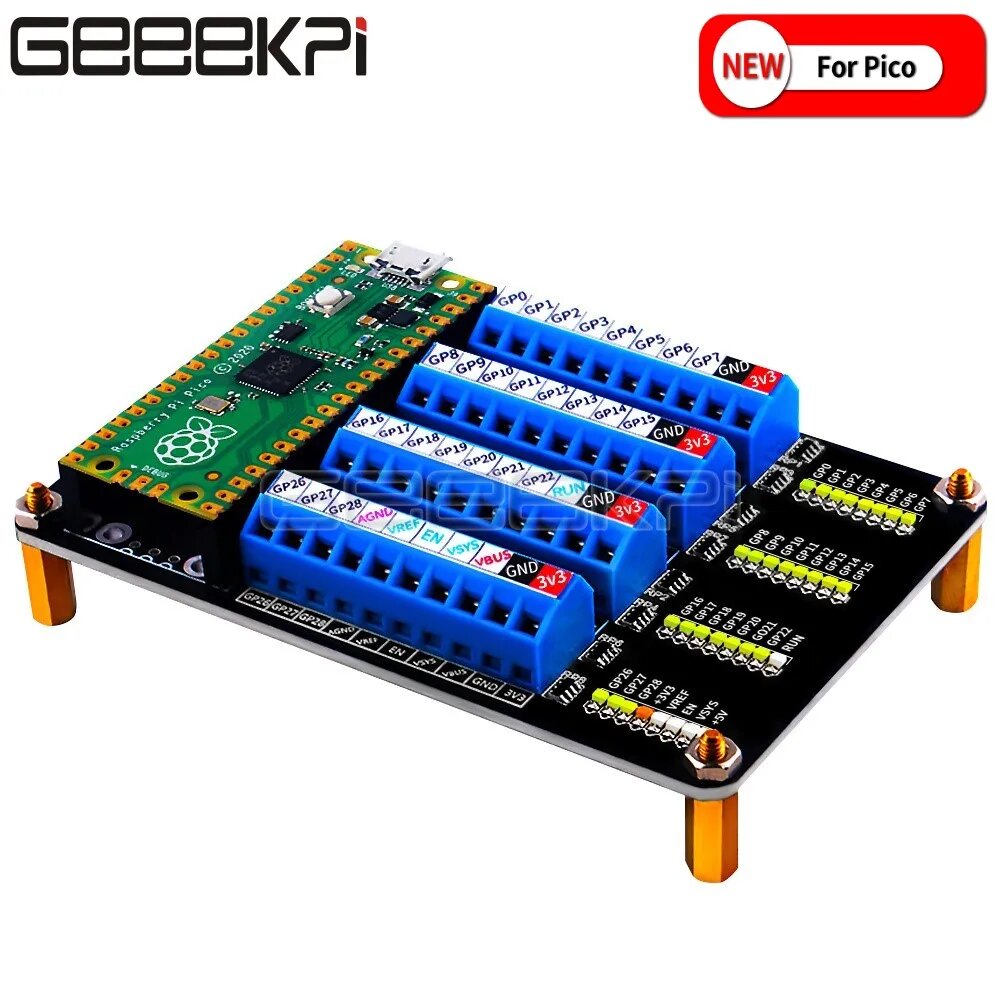 Raspberry Pi Pico GPIO винтовая шляпа Pico Плата расширения 40pin медная Стопорная гайка отвертка для программирования соединения