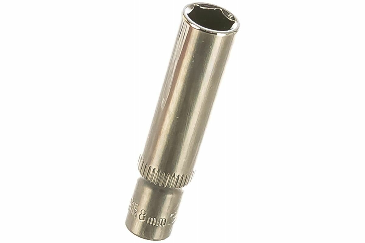 Головка торцевая 8мм 1/4" 6-гранная глубокая L50мм эврика ER-90305