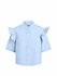 Рубашка MOSCHINO Ruffled short-sleeve shirt, размер 44, Синий принт