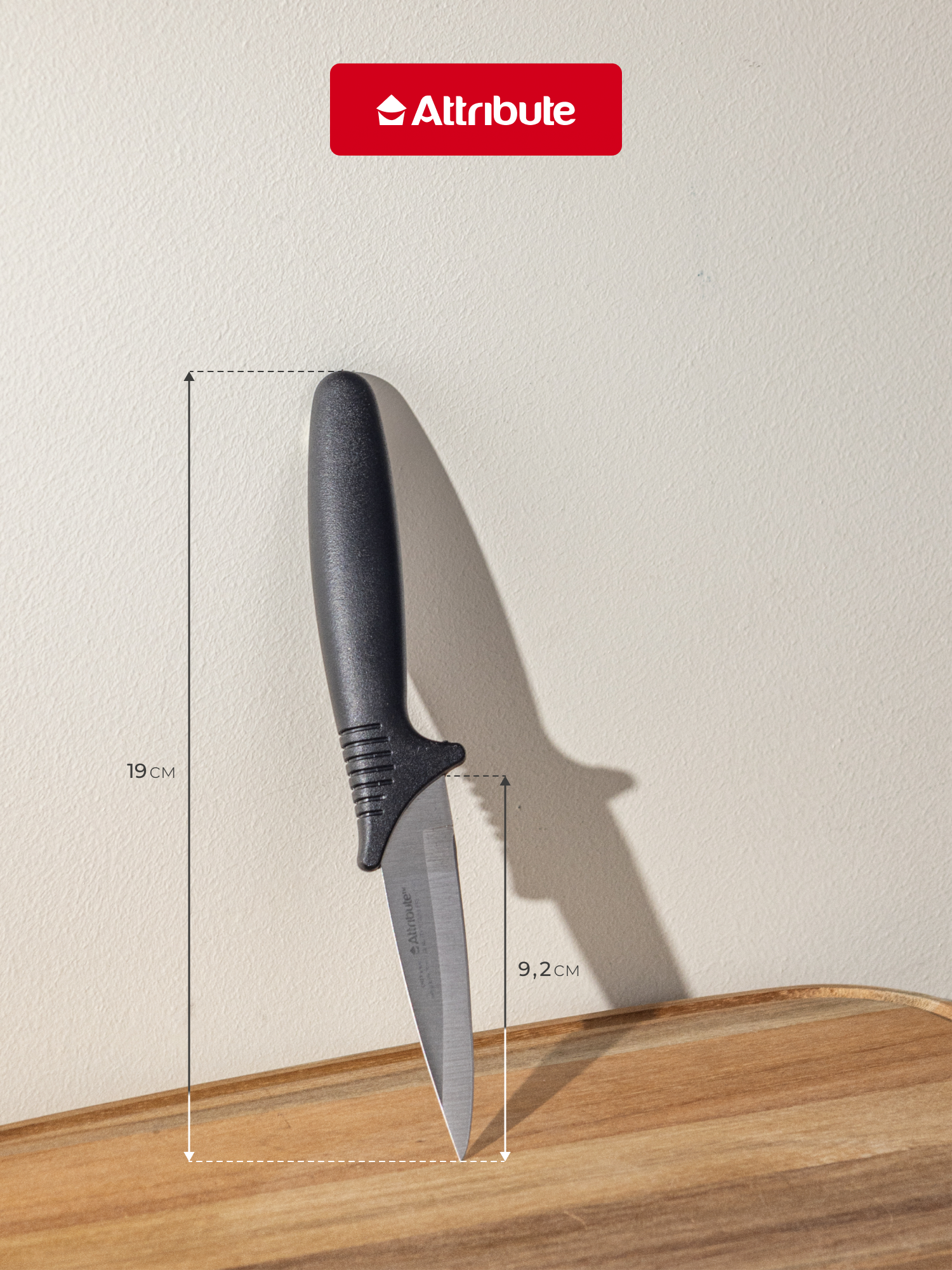 Набор кухонных ножей ATTRIBUTE "KNIFE CHEF" из 5 предметов: для овощей, для фруктов, поварской, универсальный, филейный — фото 1