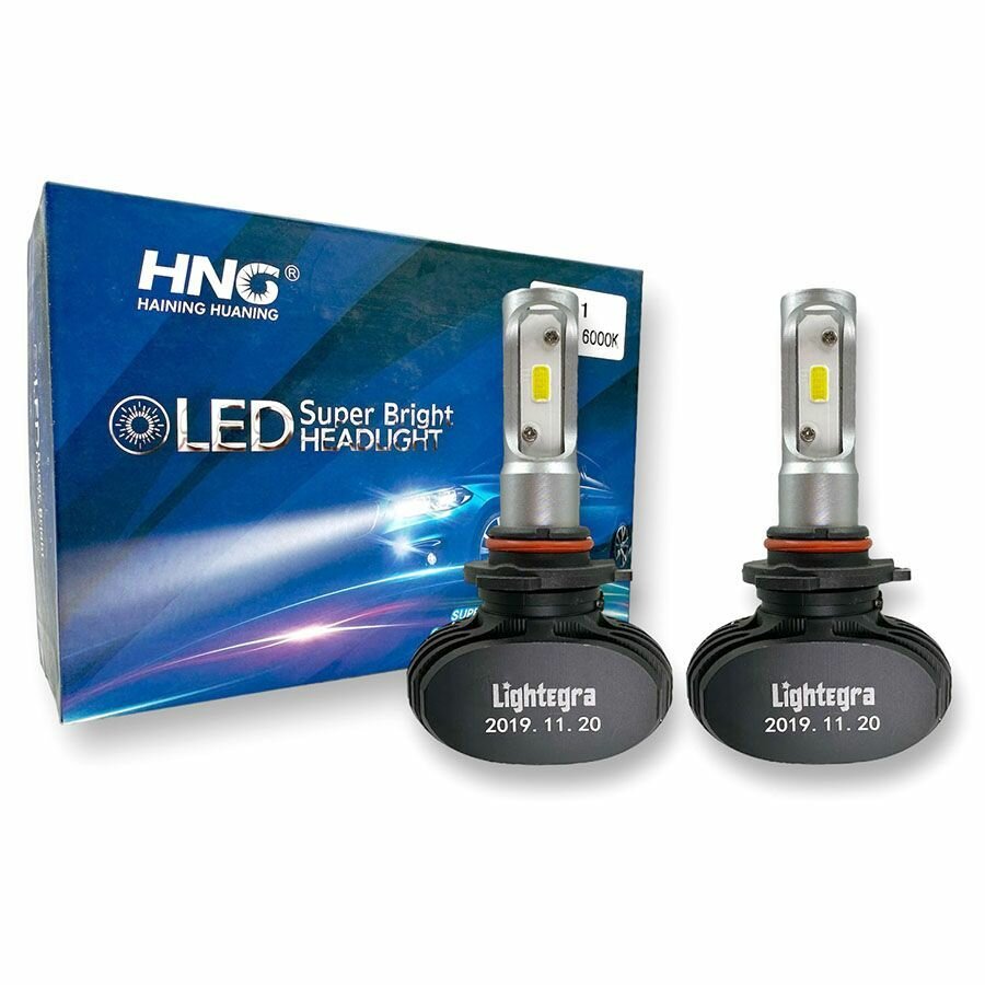 Светодиодные автомобильные лампы LED 1X, цоколь HB3 Бренд Lightegra (2 лампы)