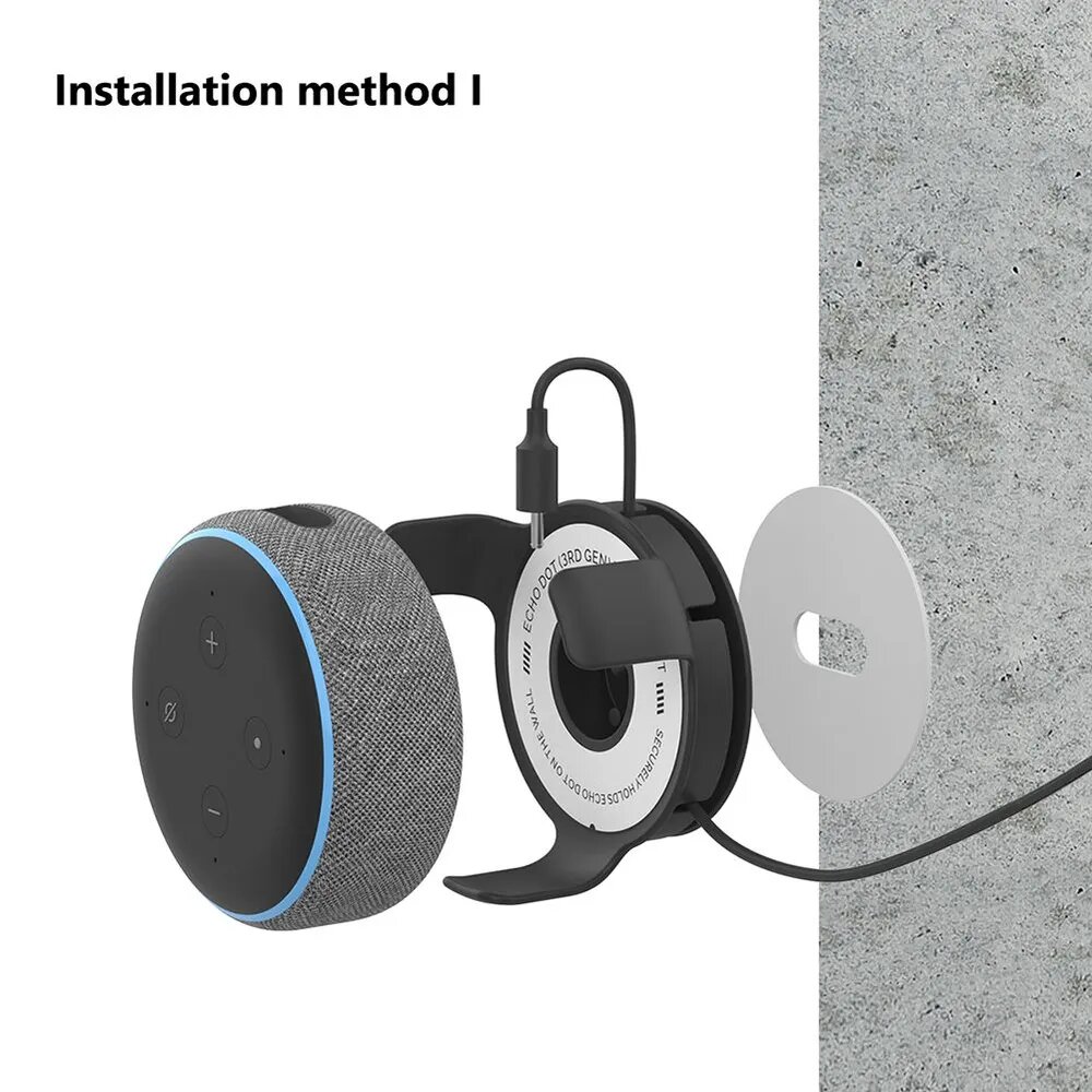 Кронштейн для настенного крепления Amazon Echo Dot (3-го поколения) с системой управления кабелями