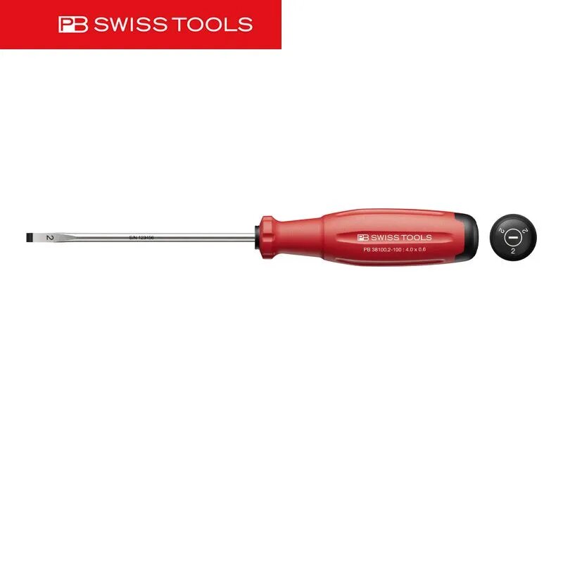 PB SWISS TOOLS Новая модель EVO с двойным компонентом отвертка с прямым шлицем PB 38100.2-100