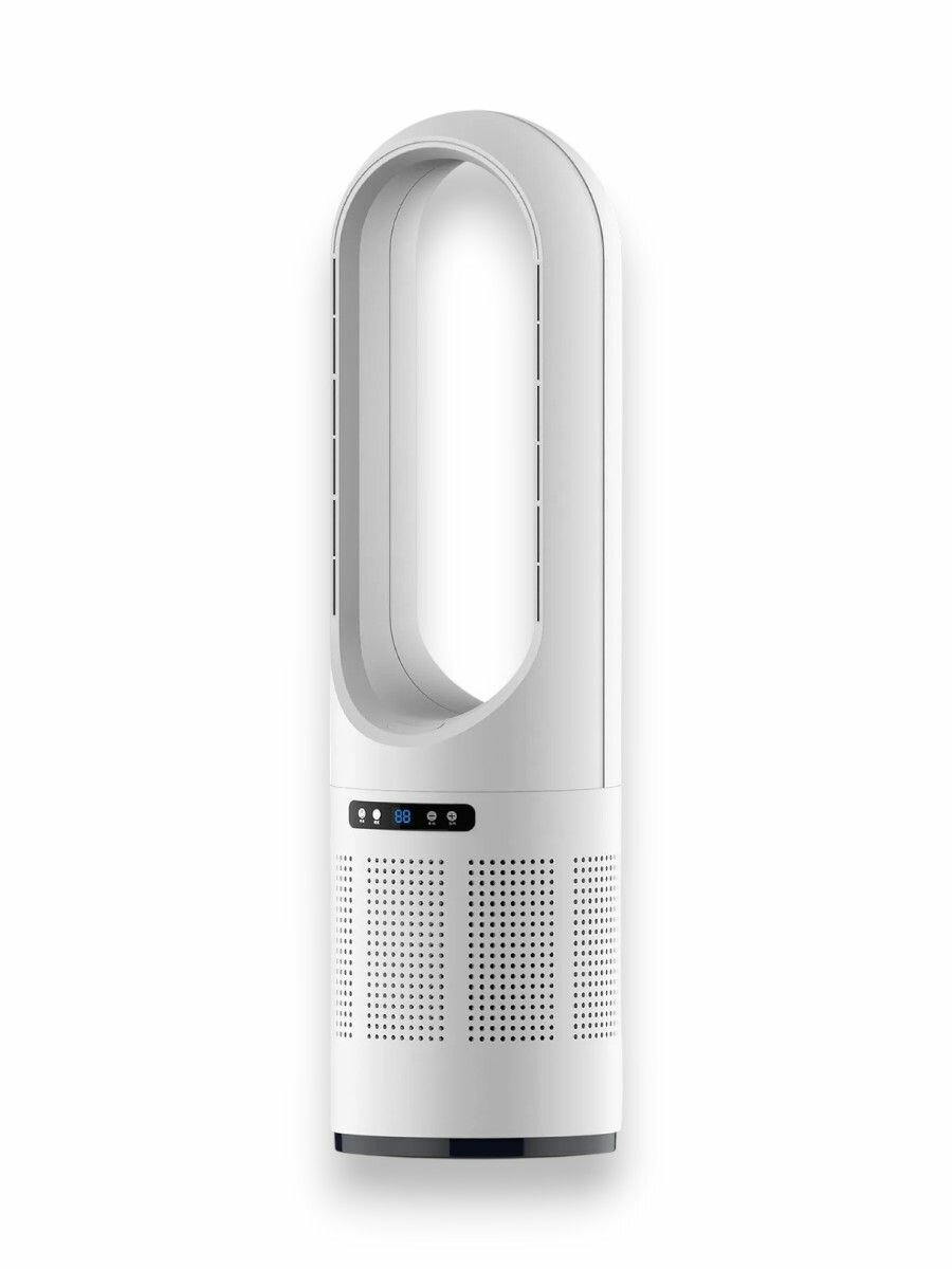Вентилятор напольный колонный поворотный Bladeless Fan AM-046 (В23), безлопастной, 10 скоростей, 40 Вт, белый