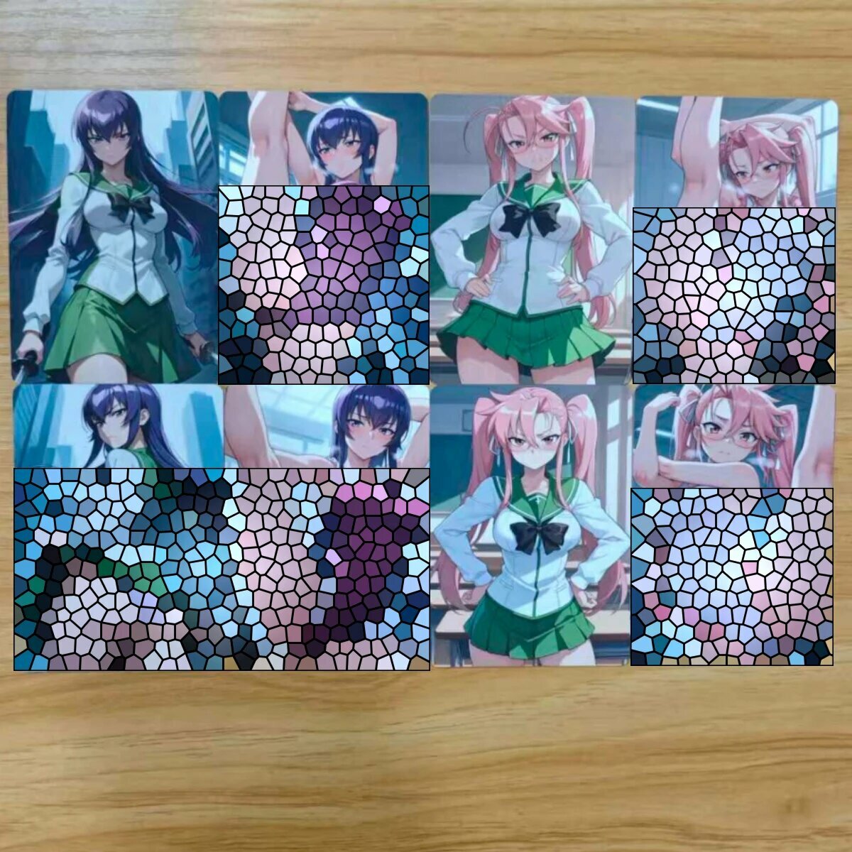 Коллекционные карты Highschool of the Dead Bandai 8 шт.