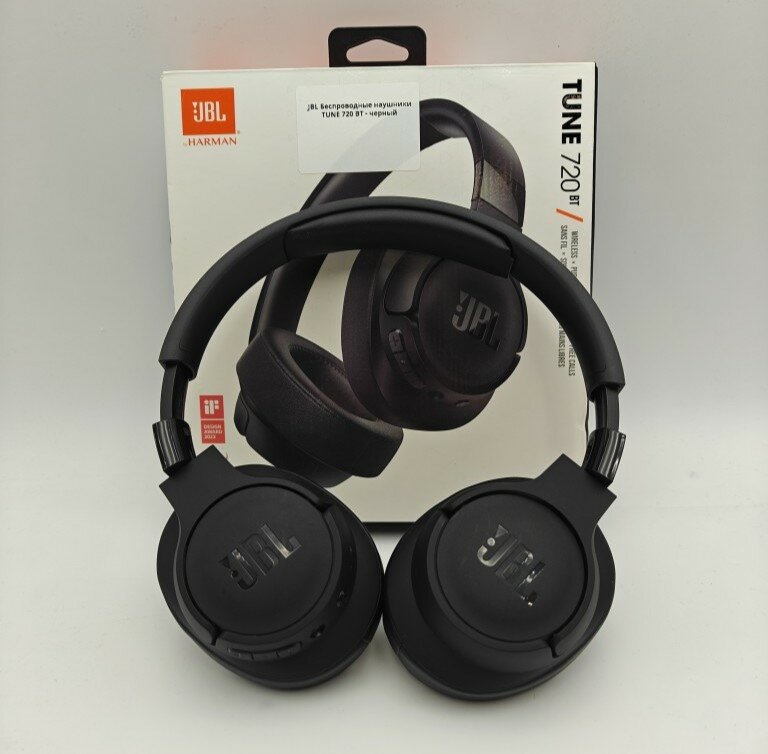 Беспроводные наушники JBL TUNE 720 BT черный, с микрофоном, Bluetooth 5.3, mini jack 3.5 мм, уценка