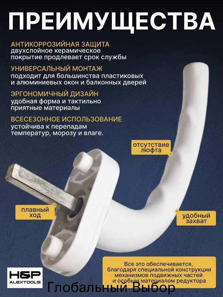 Ручка для пластиковых окон, балконной двери