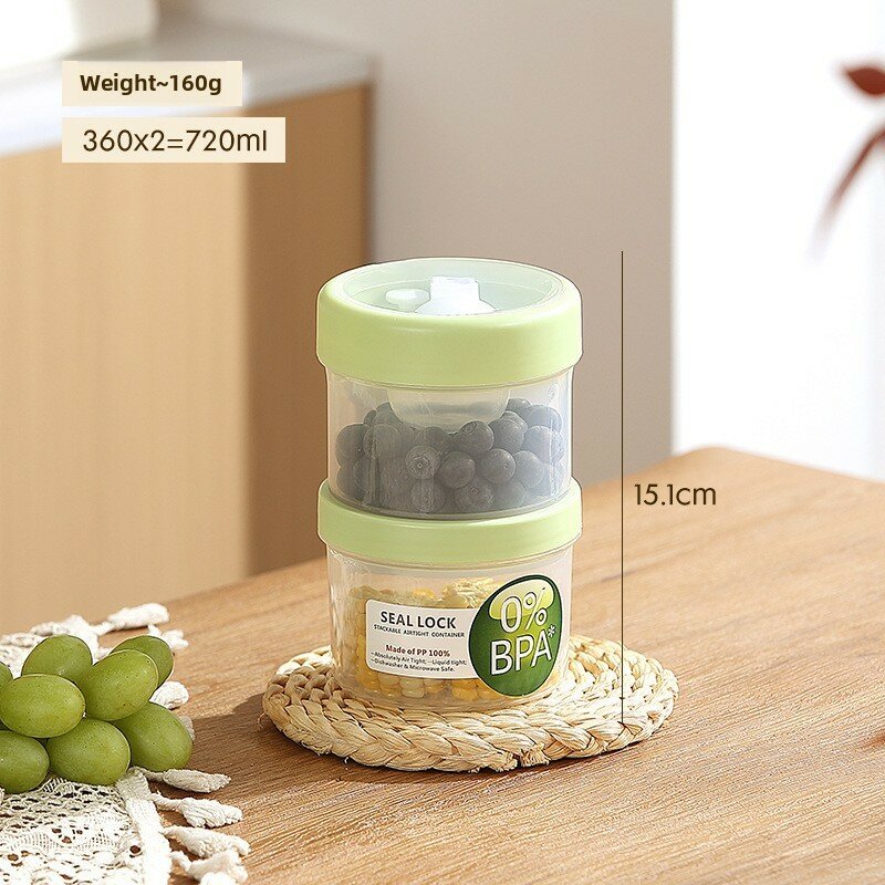 Modern pp snack container with leakproof design for students and gifts, green 720ml