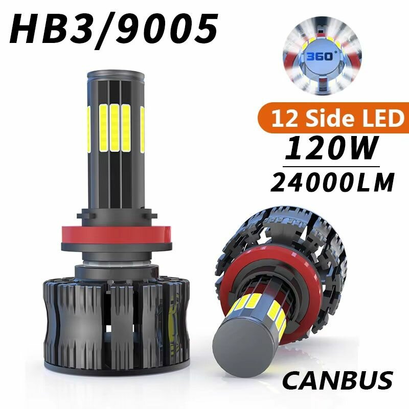 Лампа автомобильная HB3, арт. X12 120Вт 24000 lumens