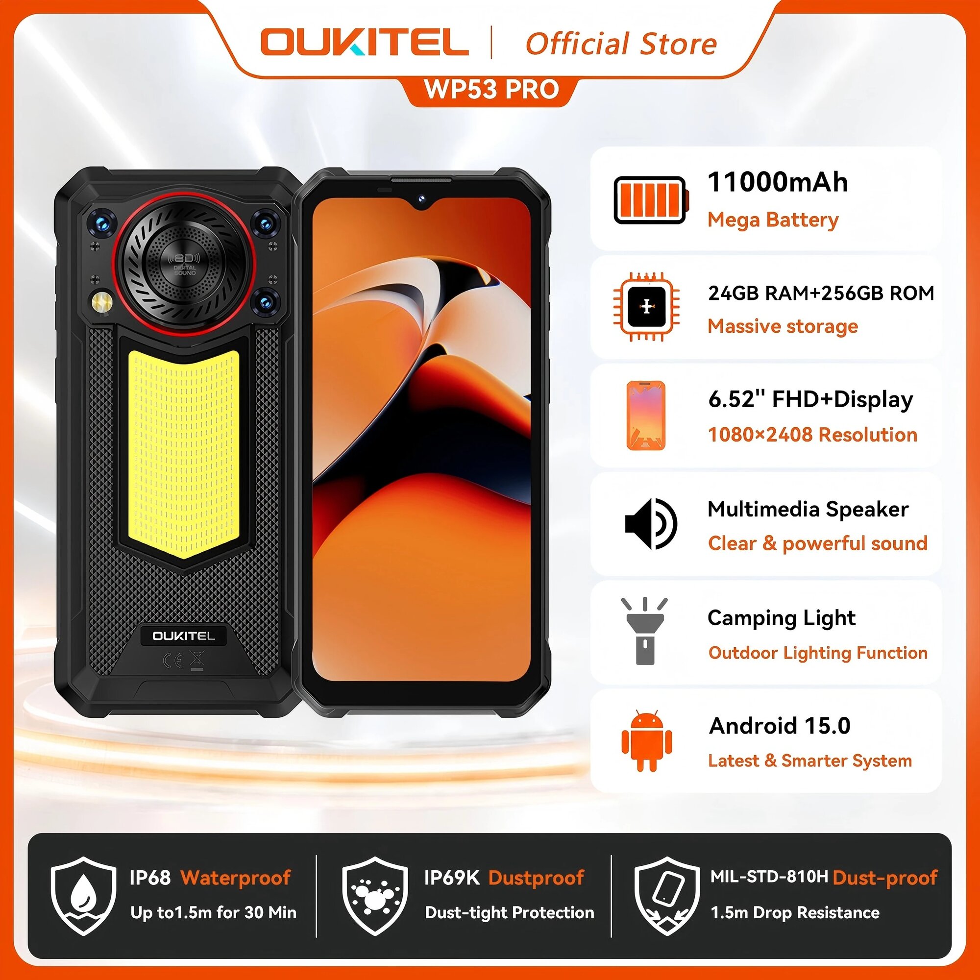 Смартфон Oukitel WP53 Pro, 24/256ГБ