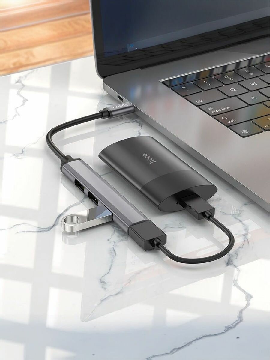 Хаб Type C для ноутбука, телефона // USB 3, до 5 Гбит/с