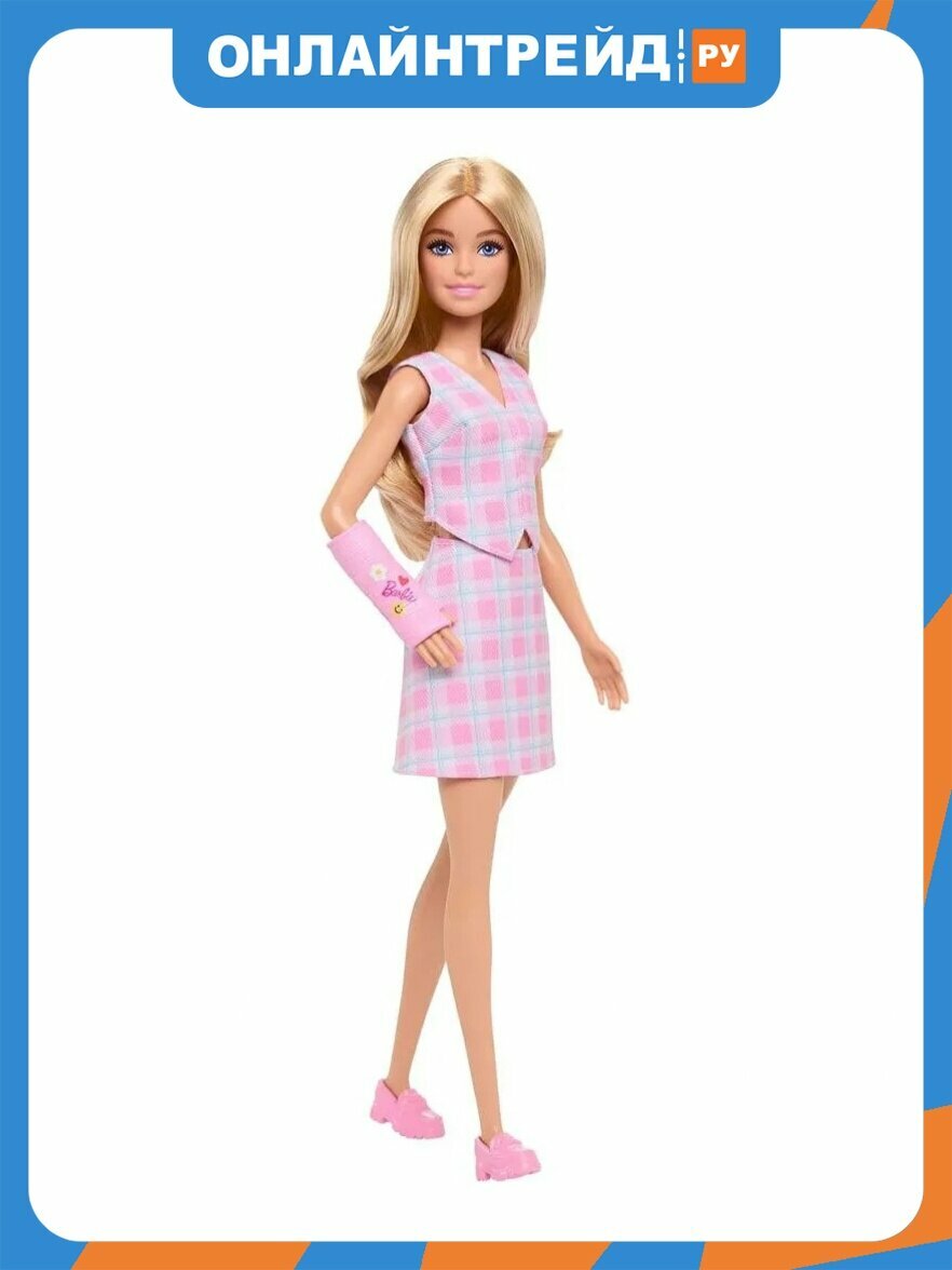 Кукла Barbie JJN56 с гипсом, серия Fashionistas