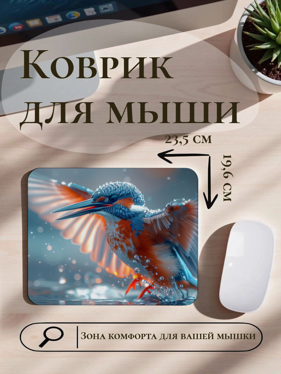 Коврик для мыши зимородок