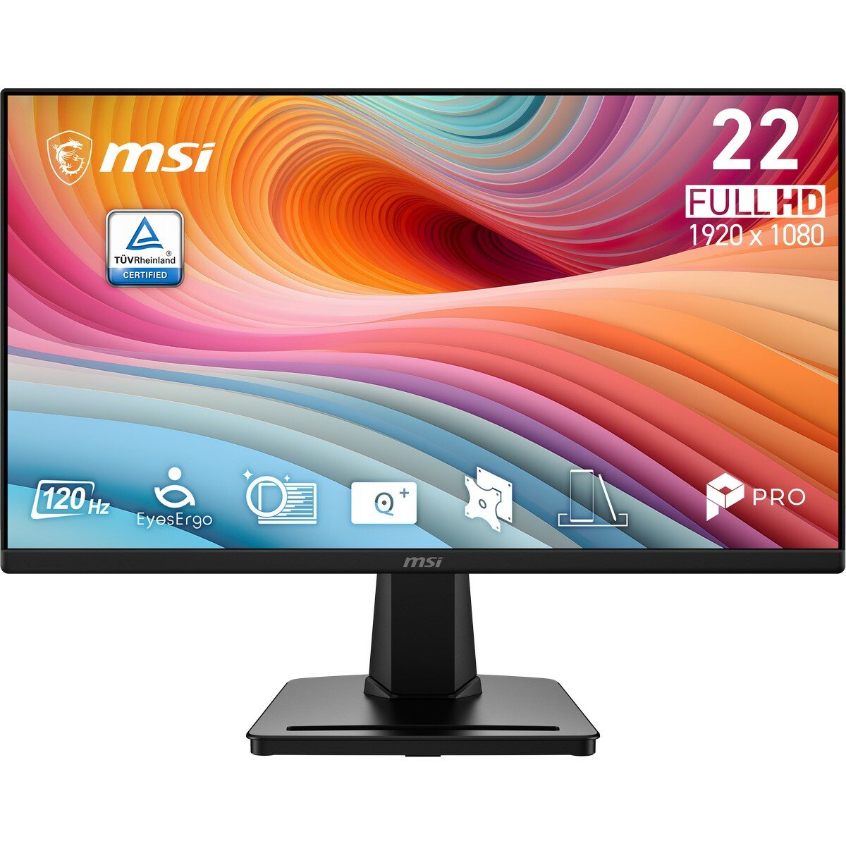 21.45" Монитор MSI PRO MP225 E12L, IPS, 1920x1080, 120 Гц (9S6-3PE0CM-056)