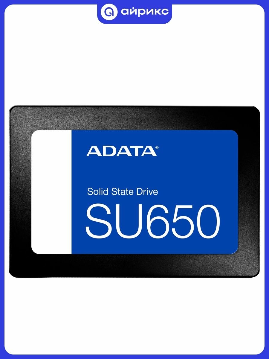 ADATA 1 ТБ Внутренний SSD-диск Ultimate SU650, 2.5", SATA III 6 Гбит/с (ASU650SS-1TT-R)