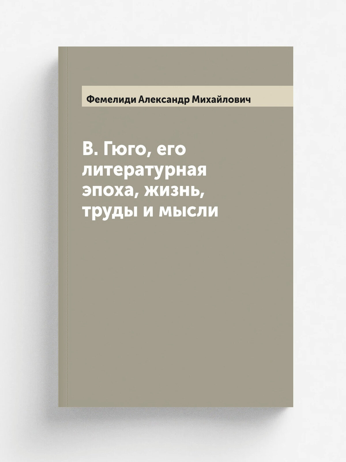 В. Гюго, его литературная эпоха, жизнь, труды и мысли | Фемелиди Александр Михайлович | 1911 | Одесса: типография Акционерного южно-русского общества…