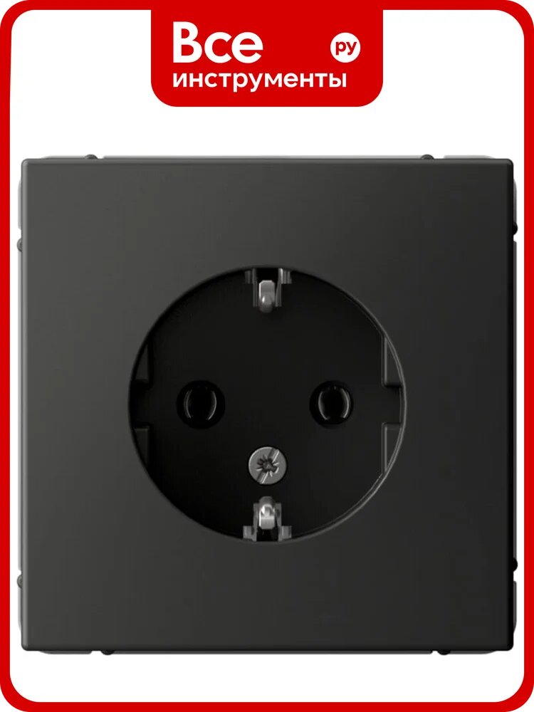 Розетка с заземлением ArtGallery Systeme Electric 16А, механизм, Базальт GAL001443