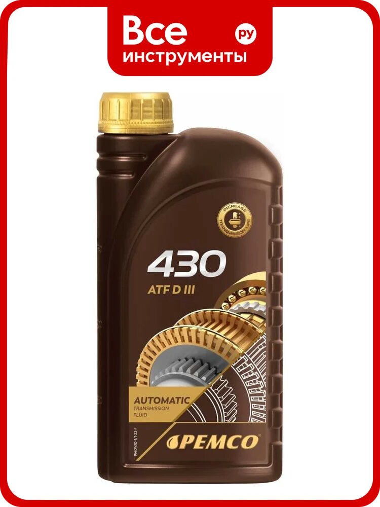 Масло PEMCO ATF Dextron3 iMATIC 430 1 л PM0430-1 синтетическое масло для АКПП по стандарту
