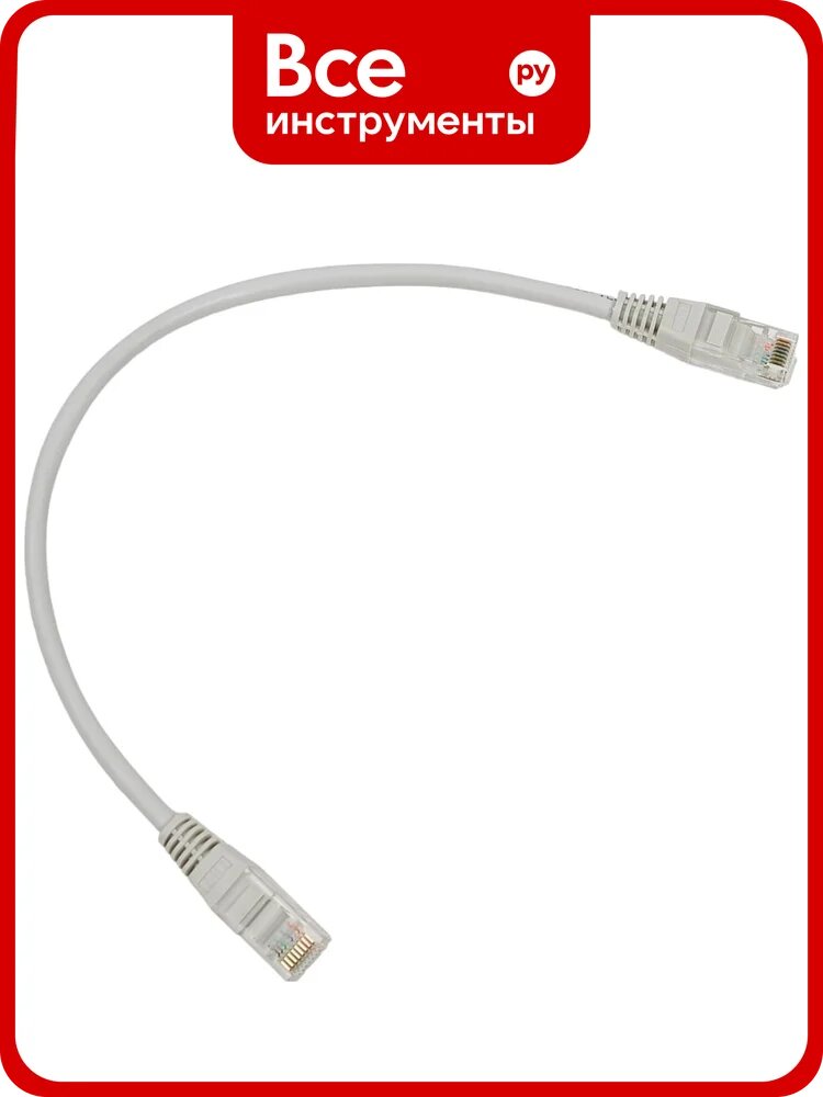 Патч-корд TWT RJ45-RJ45, компьютерный, UTP, категория 5e, серый, медный проводник, оболочка из ПВХ, четырехпарный кабель