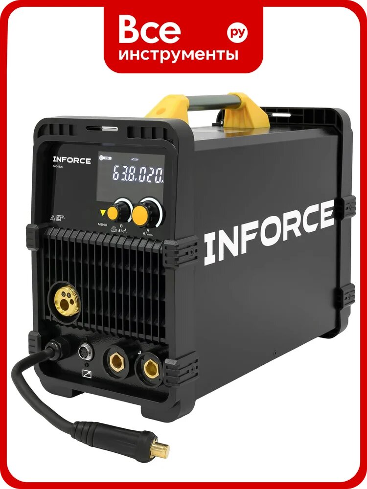 Сварочный полуавтомат-инвертор Inforce IMIG-180S, для MIG/MAG/MMA/TIG, 180А, 8.3 кг
