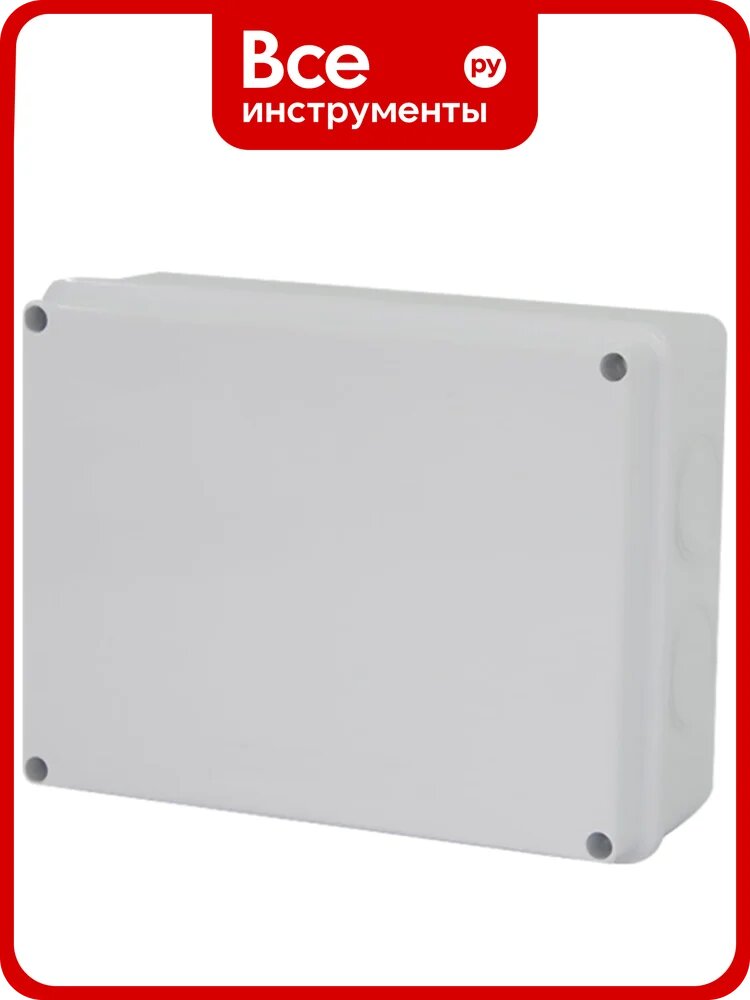Разветвительная коробка STEKKER EBX31-03-65, 10 выбивных отверстий, IP65, светло-серая 39559