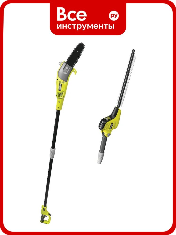 Комплект Ryobi: электрический цепной высоторез и кусторез RP750450 5133002315