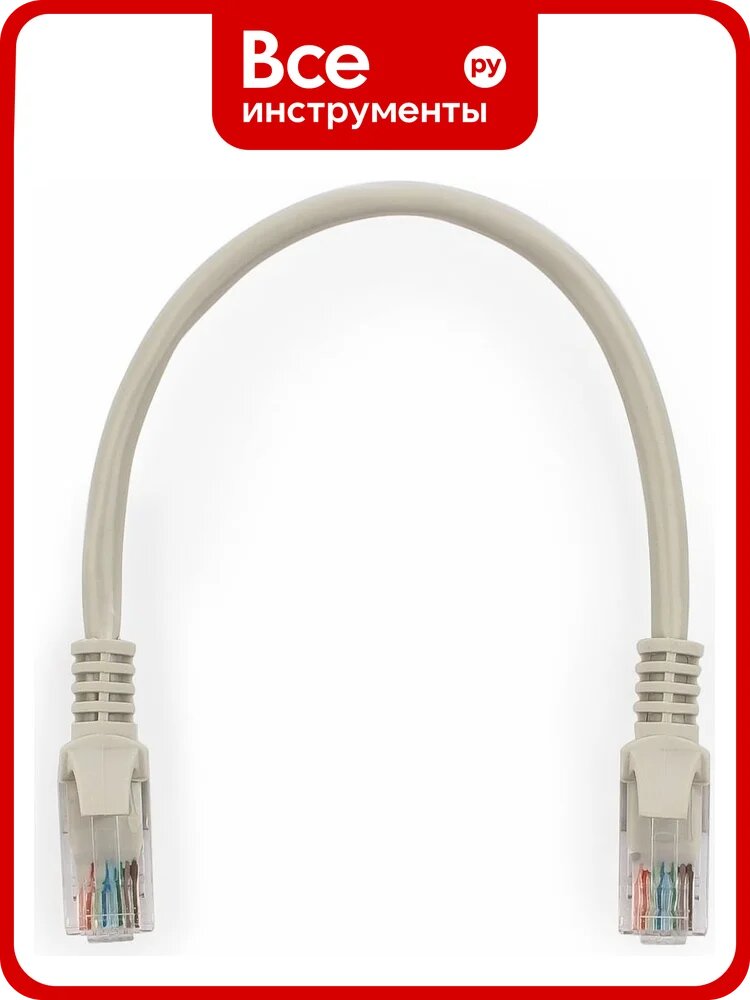 Литой патч-корд Cablexpert UTP категории 5e, 0.25м, многожильный PP12-0.25M