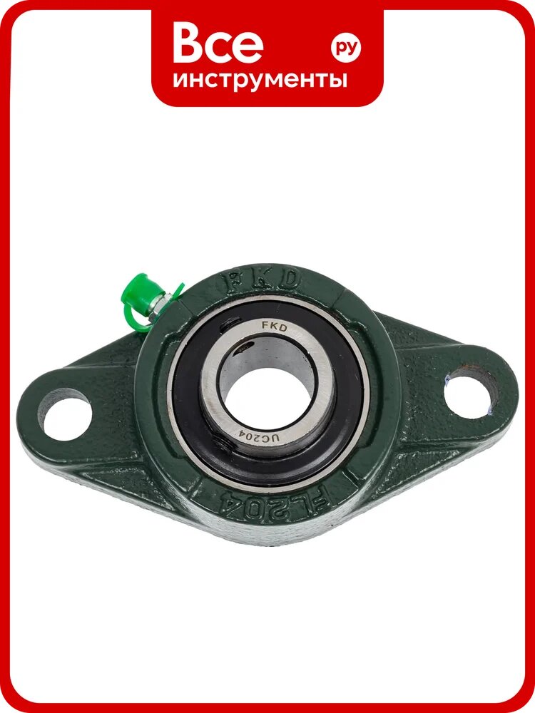 Подшипниковый узел FKD UCFL204 UCFL204FKD, деревянный, зеленый, чугунный корпус с овальным фланцем