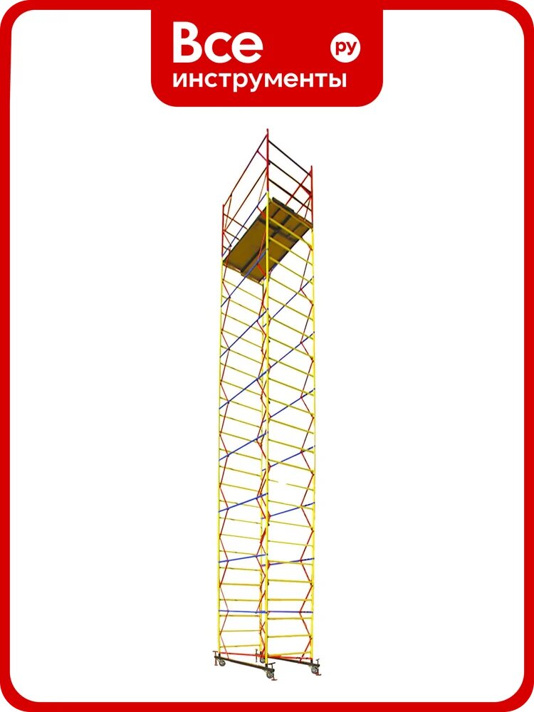 Вышка-тура GIGANT GTT-014, сталь, с колесами, 1,2х2м, H=11,2м