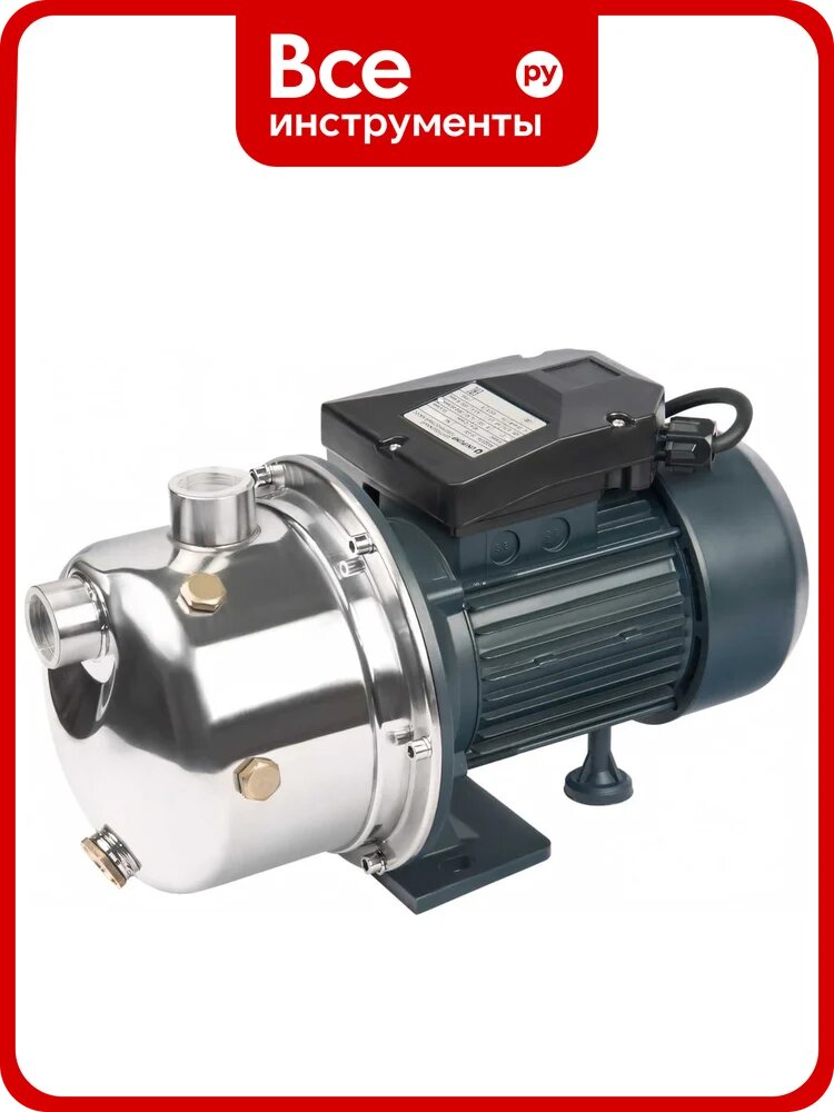 Поверхностный насос UNIPUMP JS 100 83955, перекачивания чистой воды, центробежный тип, корпус из нержавеющей стали