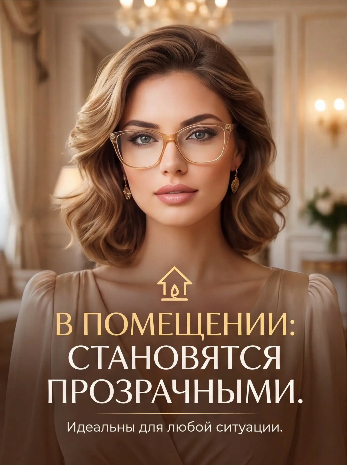 Стильные очки Хамелеон +2.25 PD 62-64 с чехлом