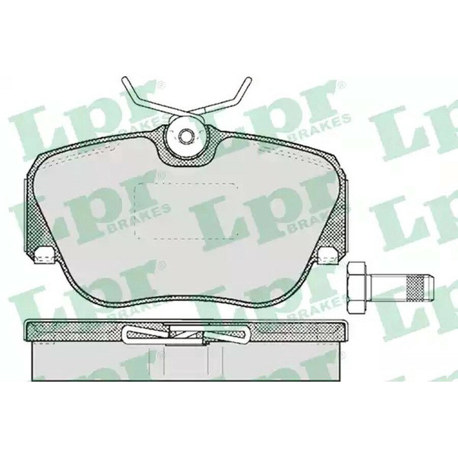 Колодки тормозные MERCEDES W201 82>93 передние LPR 05P302