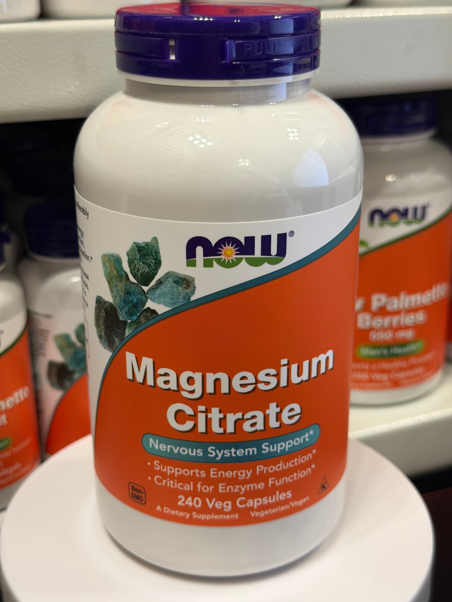 NOW Magnesium Citrate - Магния цитрат для мышечной релаксации и нервной системы 240 капсул