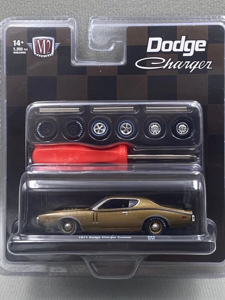 Машинка M2 Machines 1/64 Dodge Charger Custom Brown Die-cast Alloy Car Model Collection Toy Gift