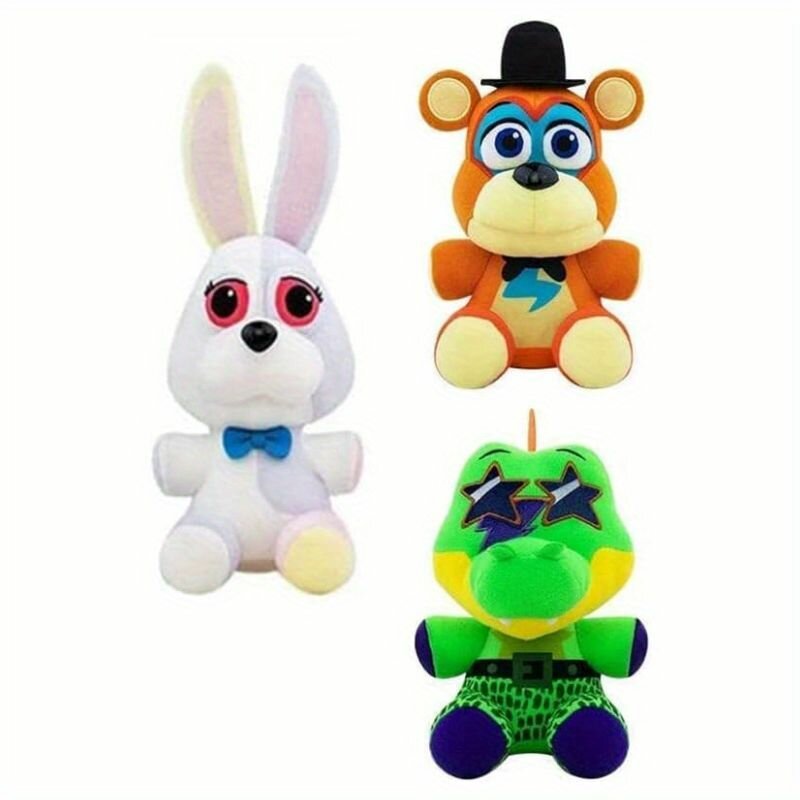Набор 3 мягких игрушек - Аниматроники 5 ночей Зеленая Цирковой малыш Funtime Foxy Эннард Плюш Ballora Plush Funtime) 20 см (Five Nights FNA)