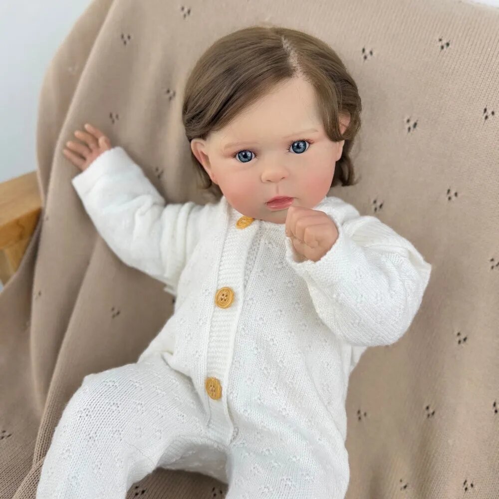 BZDOLL 50см Кукла-реборн Игрушки, 3D-кожа с четко видимыми венами, мягкая кукла и удобное тканевое тело.