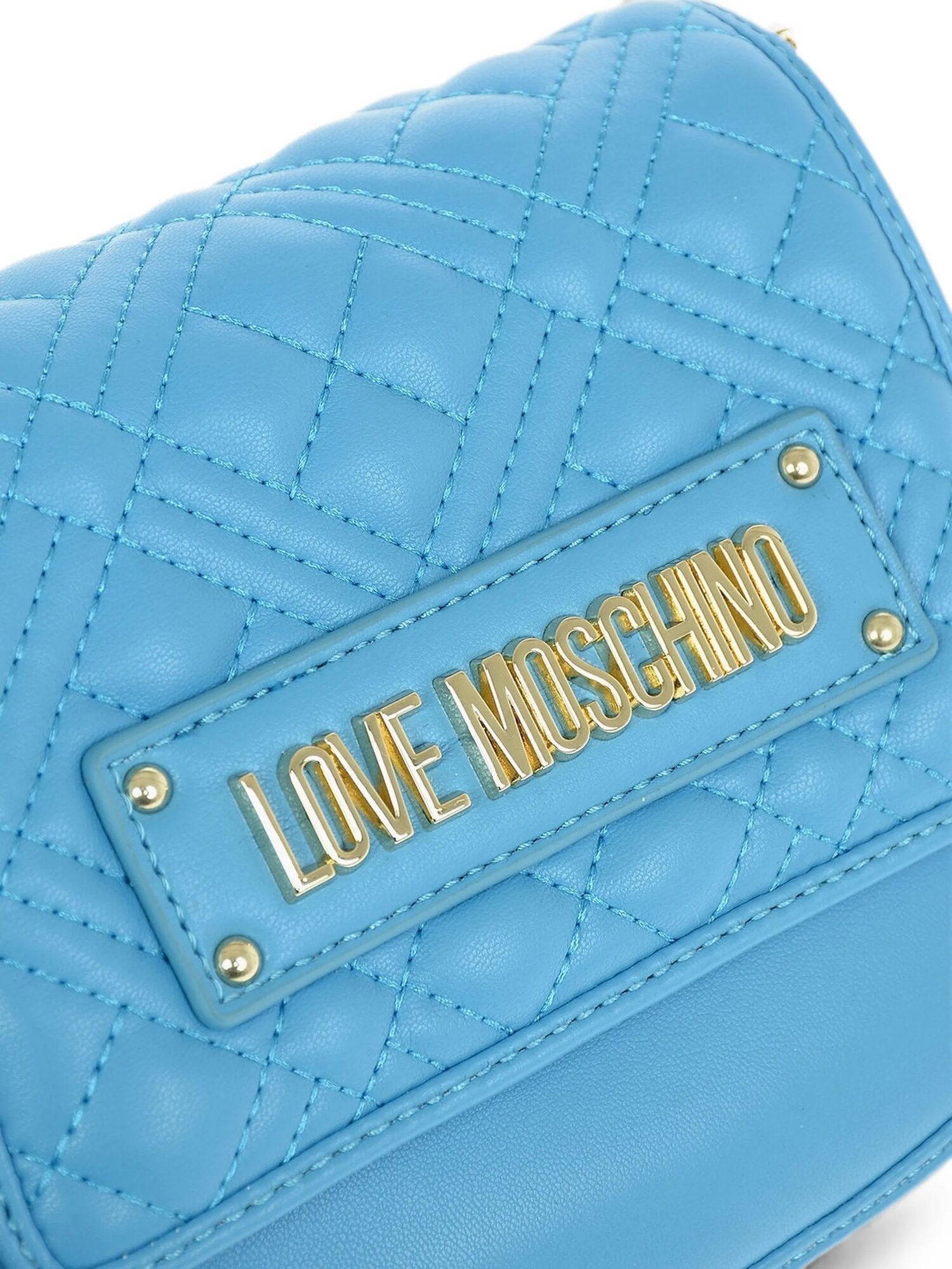 Сумка LOVE MOSCHINO Quilted logo-plaque mini bag — фото 1