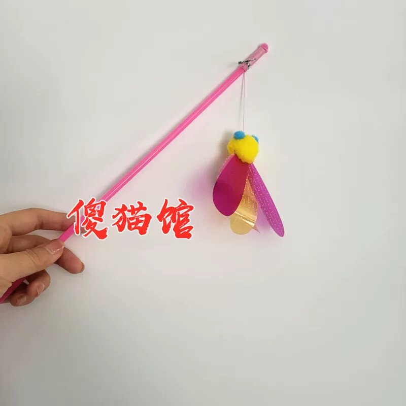 Длинная палка для кошек с изображением божьей коровки, прочная игрушка для кошек, бренд Taiwan Amycarol, с шнуром