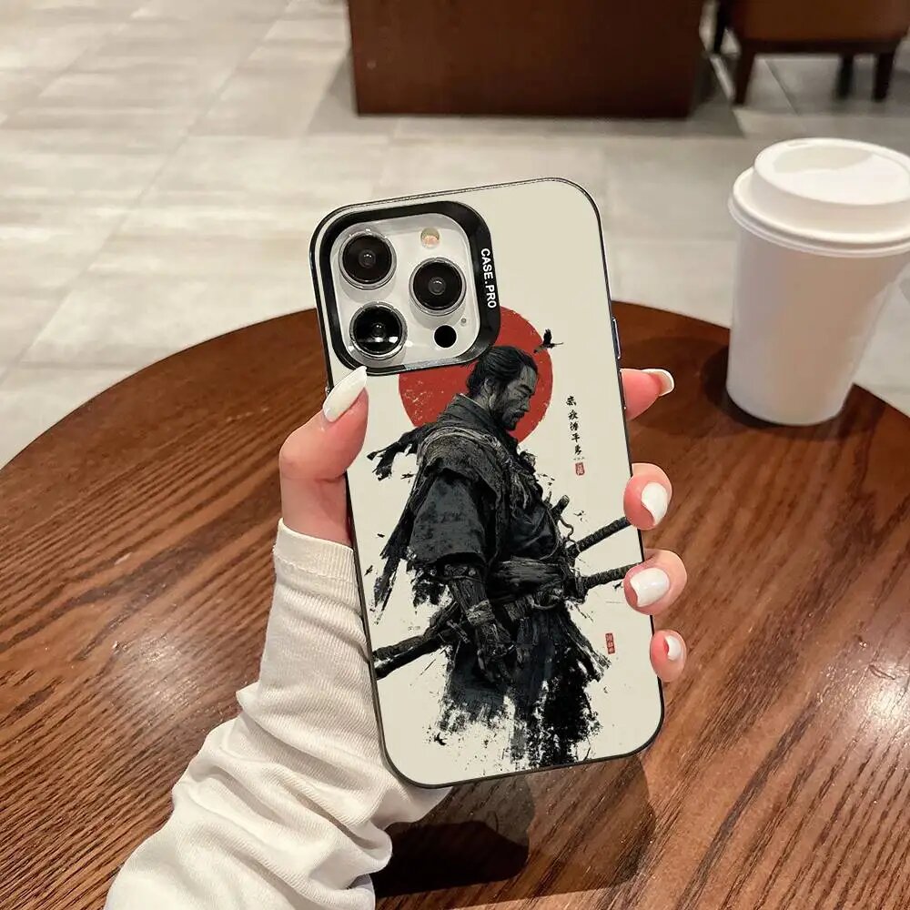 Чехол для телефона с аниме-самураем для iPhone 16 15 14 13 12 11 17 Черный, z10, For iPhone 16 plus